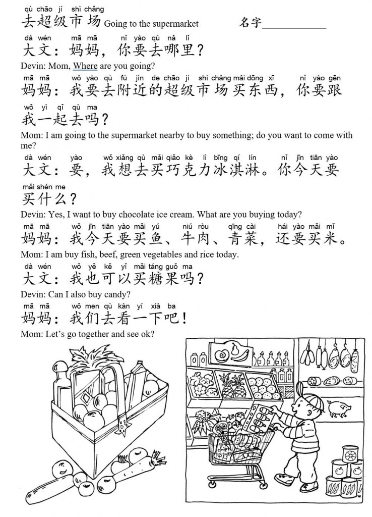 Going to the Supermarket (二) | 話畫坊 Hua Hua Fun Language & Art
